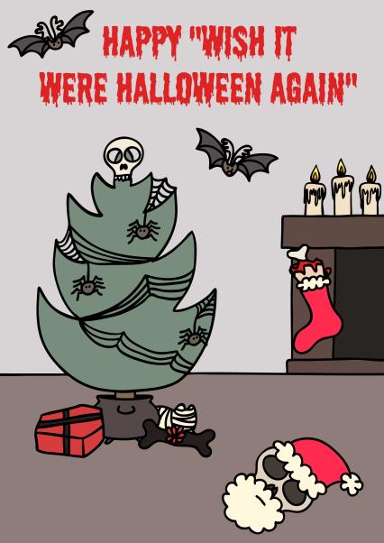 Spooky Christmas card for people who prefer Halloween | thortful