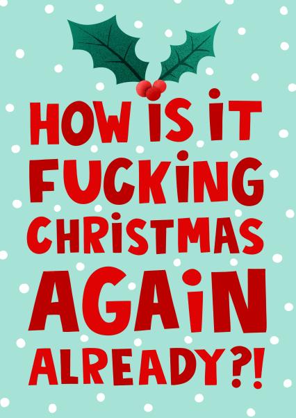 Funny Rude Christmas Disbelief Card | thortful