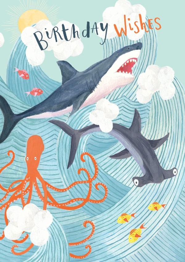 Fun Birthday Card for Kids - Sea Life - Birthday Wishes | thortful