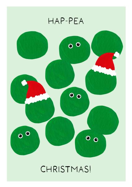 Cute Christmas Card for Loved One - Hap-pea Christmas | thortful