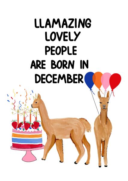 December Birthday card | thortful