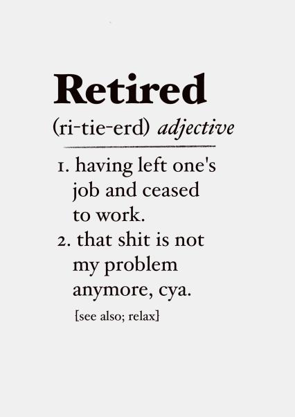 Retired congratulations dictionary definition friend family card | thortful