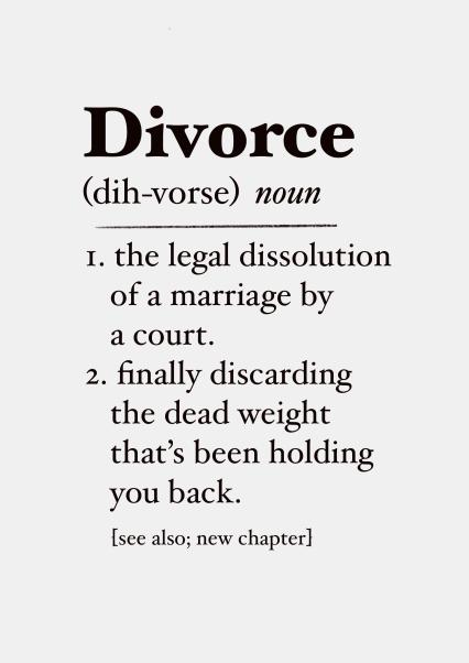 Funny dictionary definition divorce wife husband card | thortful