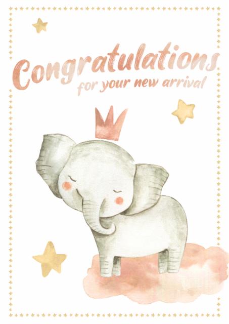 Safari Friends™ Congratulations for New Baby Arrival, Cute Card Animals ...