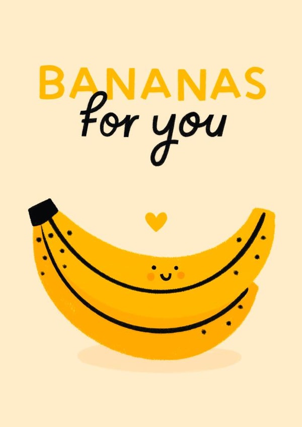 Cute Valentine Card For Significant Other - Bananas For You | thortful