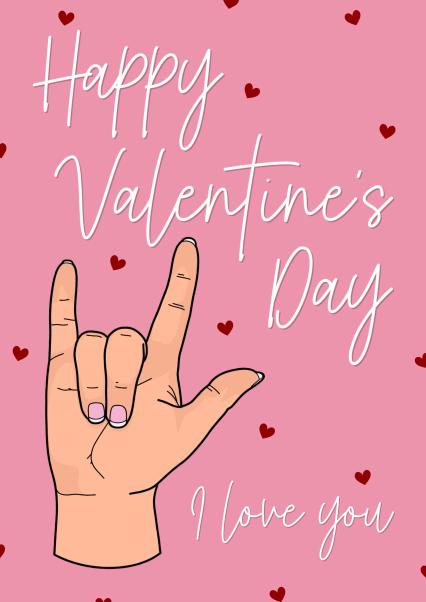 BSL ASL sign language I love you Valentine’s Day boy girl husband wife ...