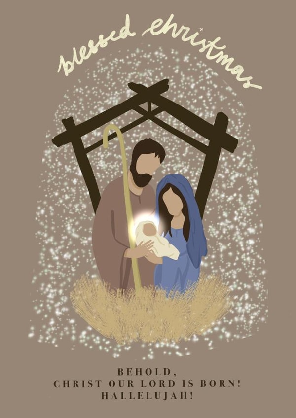 Christmas (The Holy Family) - Christ is Born! | thortful