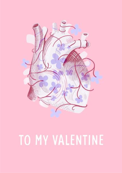 Anatomical Heart Valentine's Day Card | thortful