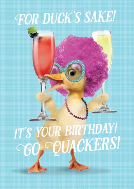 Camp Kitsch Cute Funny Duck pun Birthday Card For Her | thortful