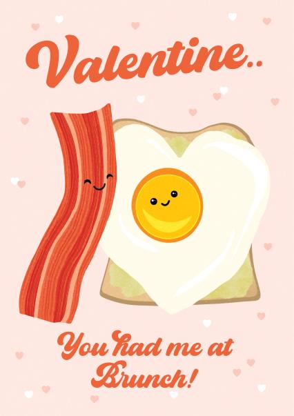 Valentines Brunch Card - Cute Breakfast Card For Couples Who Enjoy ...
