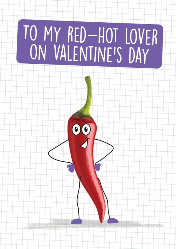 Cheeky chilli pepper punny Valentine's Card | thortful