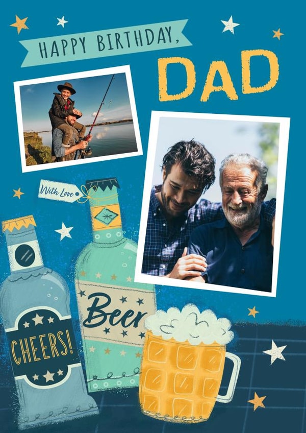 Dad Classic Birthday Personalised Photo Card 19728 | thortful