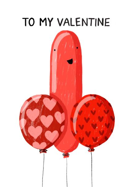 Valentine Balloons Innuendo Card | thortful