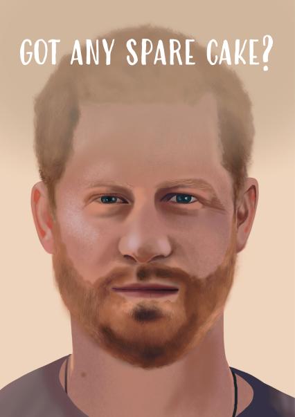 Spare Cake Royal Family Prince Harry Birthday Card | thortful