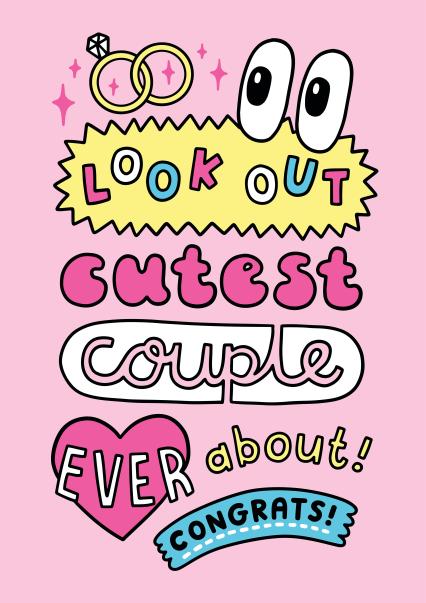 Cute Engagement Card - Couple - Cutest Ever | thortful