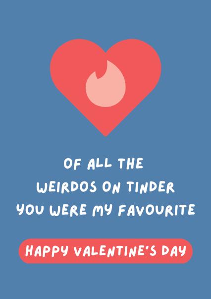 Funny Valentine's Day Card - Tinder - Dating Apps | thortful