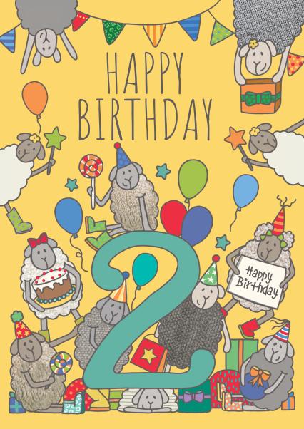 Cute Birthday Card - 2nd - Sheep | thortful