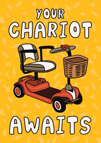 Cheeky Birthday Card - Mobility Scooter - Old Age | thortful