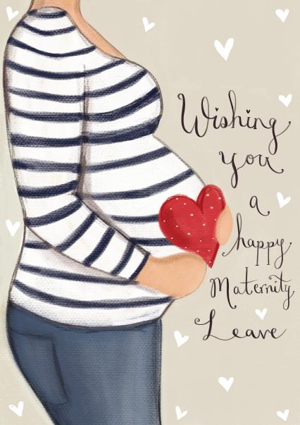 Cute Maternity Leave Card - Big Bump | thortful