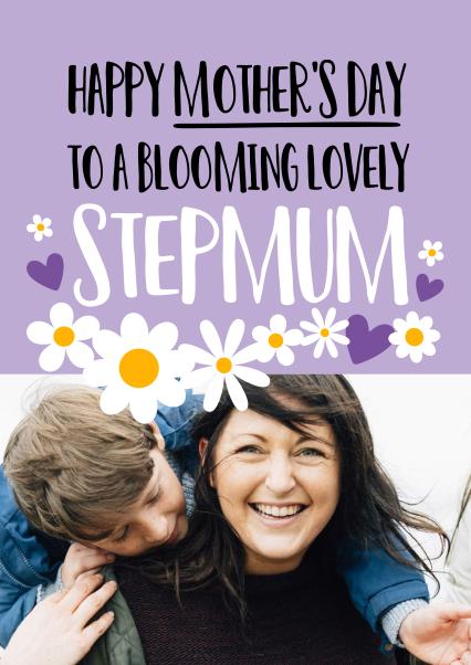 Lovely Stepmum Mothers Day Personalised Photo Card 20561 | thortful