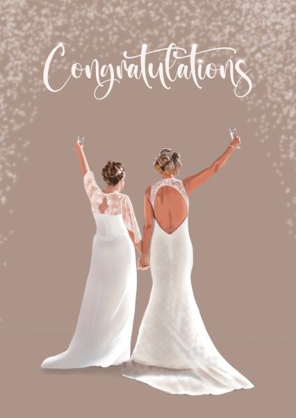 Congratulations - Wedding - Beautiful Brides - Mrs and Mrs Card | thortful