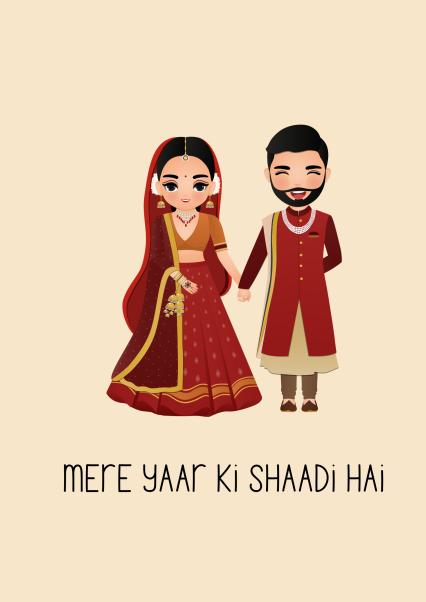 Cute Wedding Card - Indian Shaadi | thortful