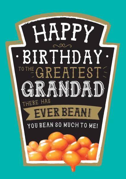 Funny Grandad Birthday Card - Heinz Baked Bean Design | thortful
