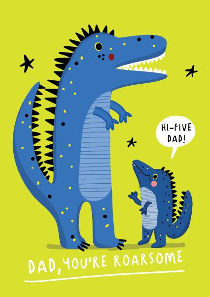 Funny Father's Day Card - You're Roarsome - Dinosaurs | thortful