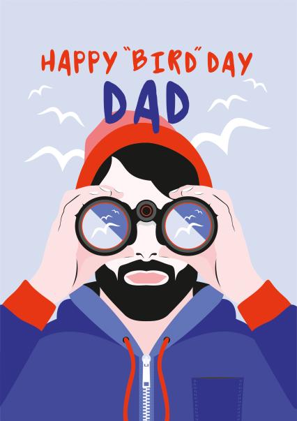 Bird Watcher Birthday Card for Dad | thortful