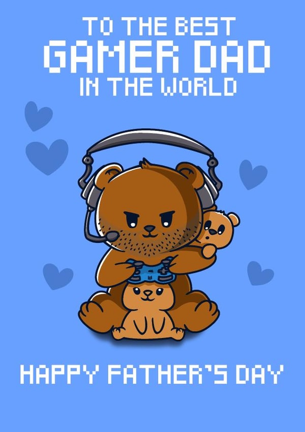 Cute Father's Day Card - Best Gamer Dad in the World | thortful