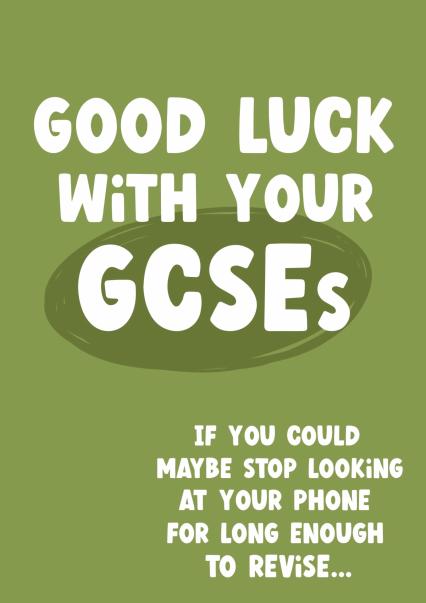 Cheeky Good Luck Card - GCSEs | thortful