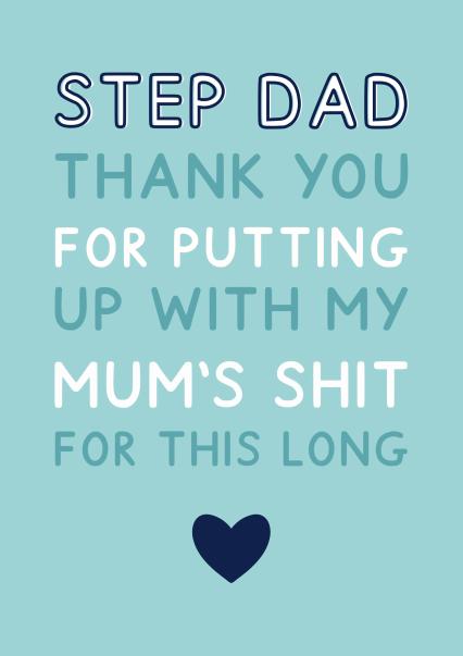 Funny Step Dad Card For Father's Day | thortful