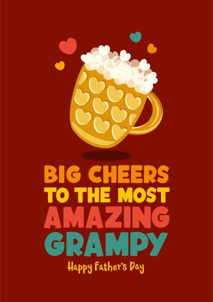 Cute Grandad Father’s Day card for the most amazing Grampy – Big Cheers ...