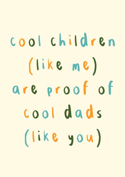 Cool Dad, Cool Children Fathers Day Card | thortful