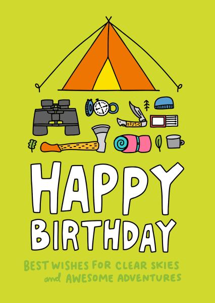 Happy Birthday Adventurer - Great Outdoors Birthday Card | thortful