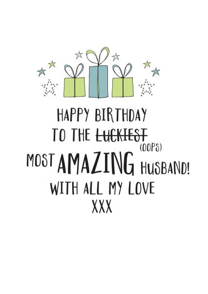 A Cheeky Happy Birthday card for your husband | thortful