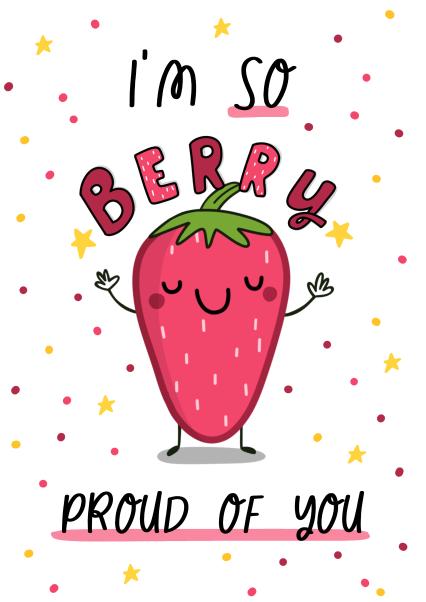 Cute Congratulations Card - Berry Proud of You | thortful