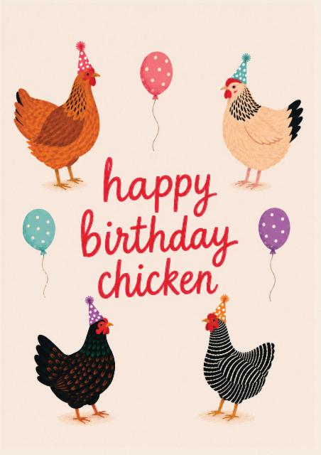 Cute Birthday Card - Chicken | thortful