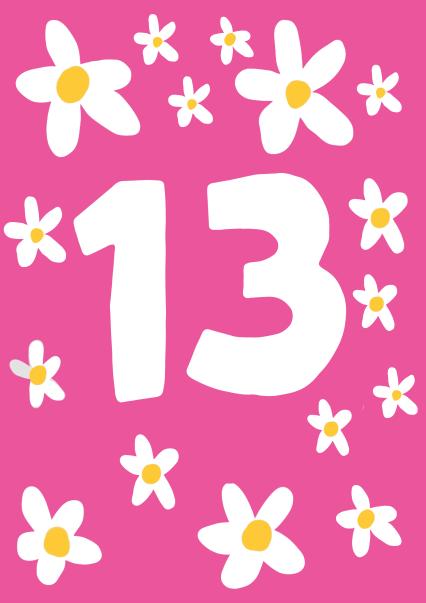 Pretty Birthday Card - 13th | thortful