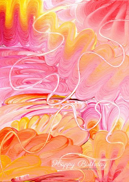 Abstract Expressionism Happy Birthday Card - Art - Classic | thortful