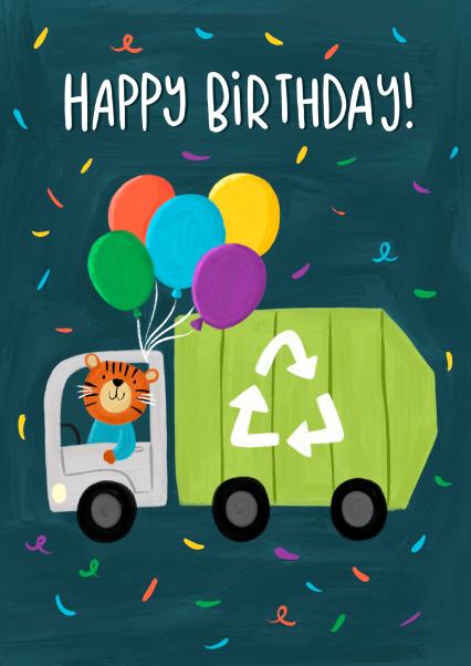 Cute Birthday Card - Lorry Driver | thortful