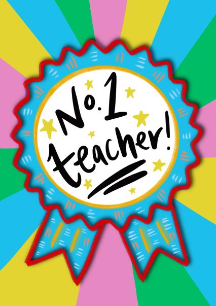 No.1 Teacher Card | thortful