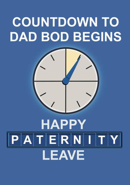 Funny Pregnancy Card - Countdown - Paternity | thortful