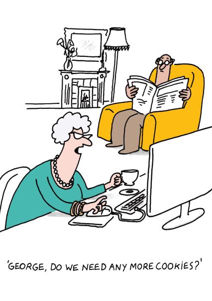 Funny Cartoon Humour Card For Friend or Relative - Cookies | thortful
