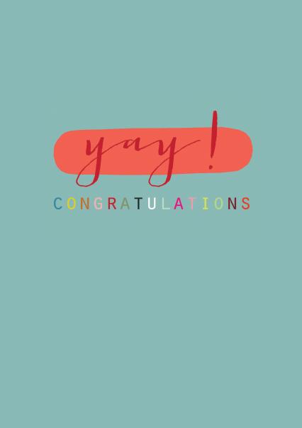 Cue Congratulations Card - Yay! | thortful