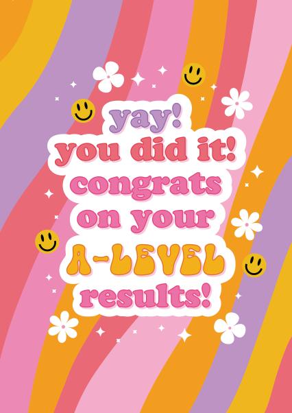 Cute Congratulations Card - A-Levels Exam Results | thortful