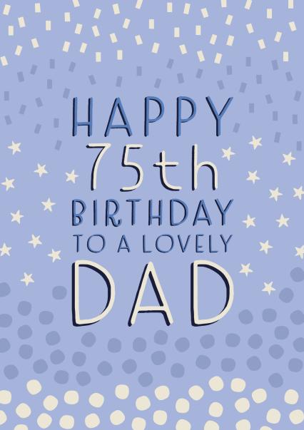 Patterned Birthday Card - 75th - Dad | thortful