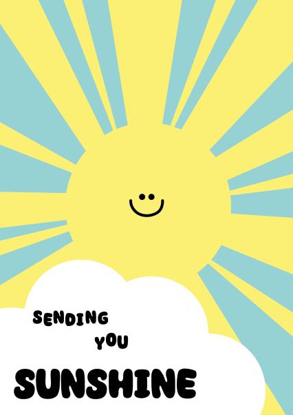SENDING YOU SUNSHINE - A cute token to send to brighten up someones day ...