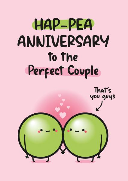 Cute Anniversary Card - Perfect Couple - Pea Pun | thortful