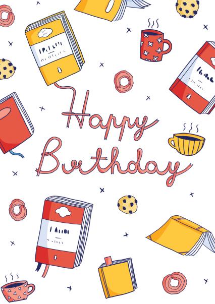 Classic Birthday Card - Reading - Bookworm | thortful